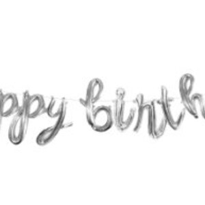 Script Happy Birthday Banner Balloons - Etsy