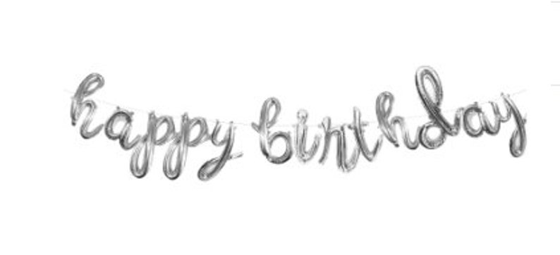 Script Happy Birthday Banner Balloons - Etsy