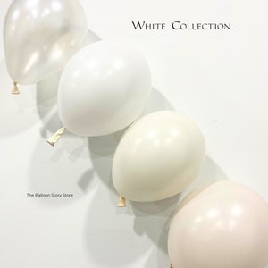 White Collection Latex Balloons: Satin, Lace, Cream - Etsy