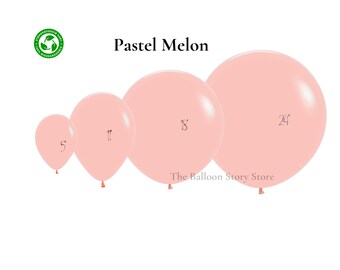 Matte Pastel Melon Balloons, Sempertex Melon Latex Balloons, Peach ...