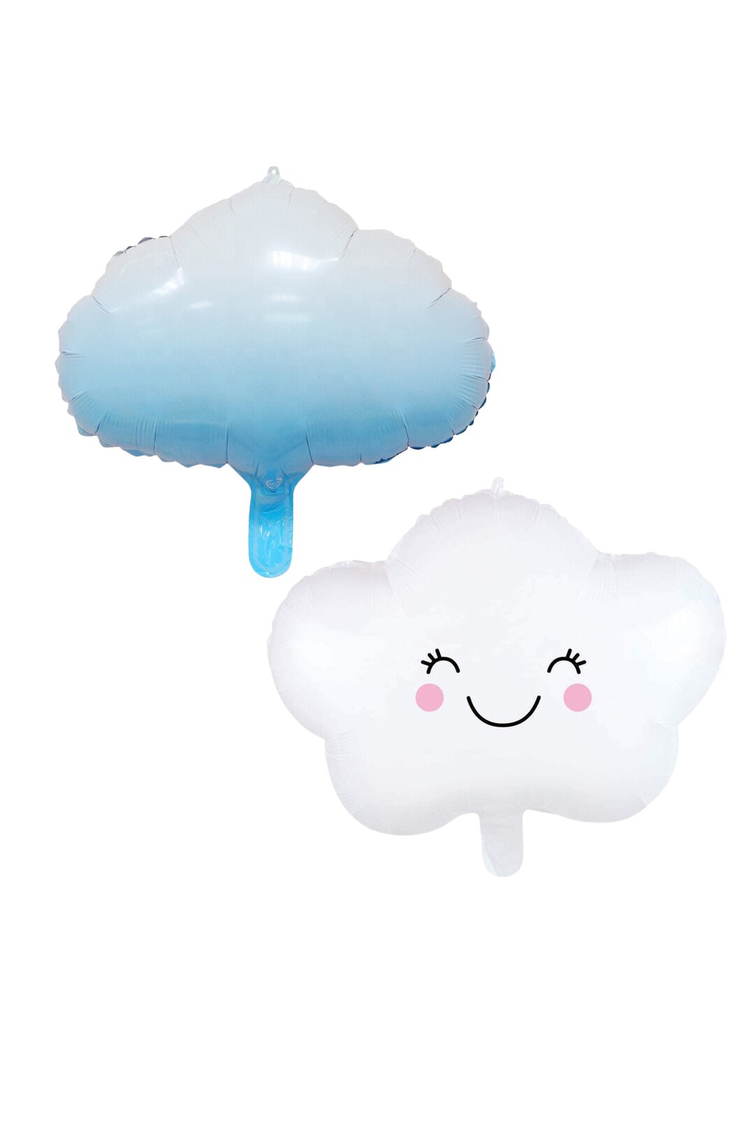 Smiling Clouds Balloon Blue Mylar Clouds - Etsy