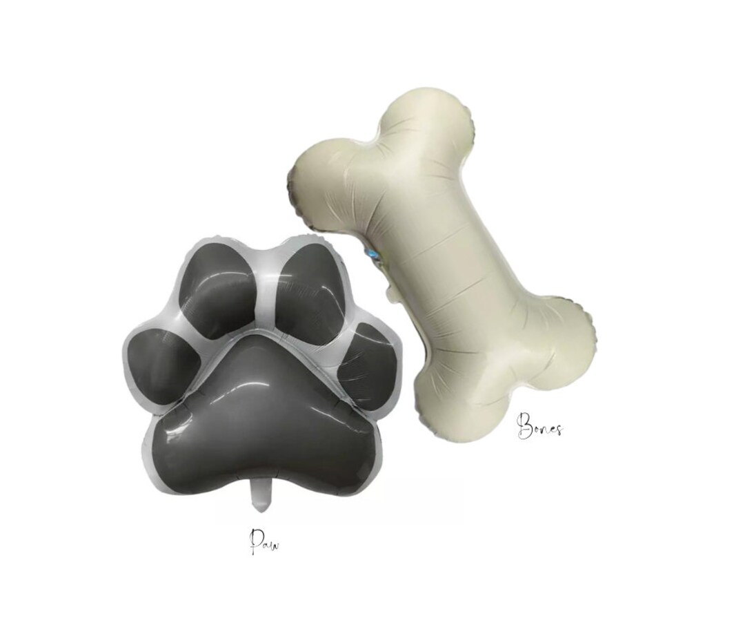 Paw Print Balloons Lets Pawty Banner Bone Shaped Foil Balloons Pet ...
