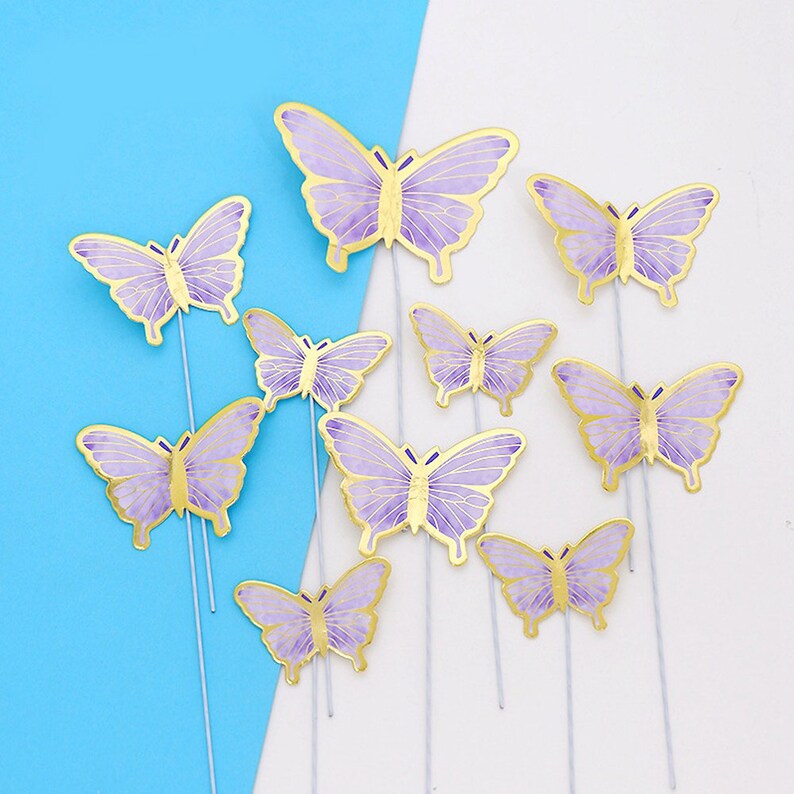 Butterfly Cake Topper Butterfly Cake Accessories Blue - Etsy