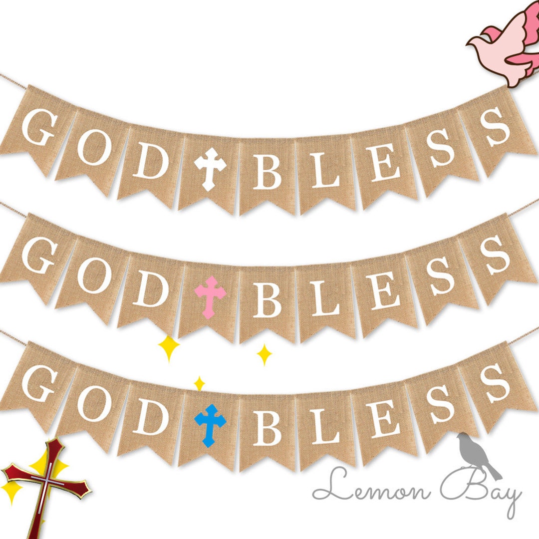 God Bless Burlap Banners/buntings - Etsy