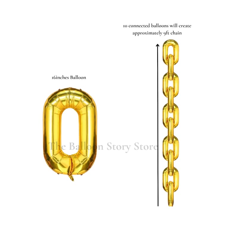 Chain Balloon Linking Balloon Chain 80s and 90s Hiphop Chain - Etsy