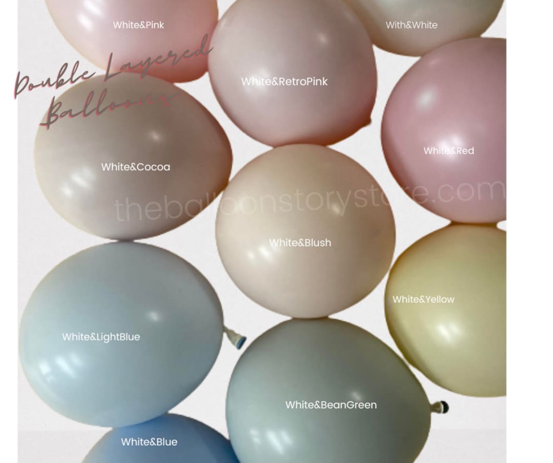 Double Layered Balloons, Retro Balloons, Muted Pastel Balloons,custom ...