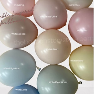 Double Layered Balloons, Retro Balloons, Muted Pastel Balloons,custom ...