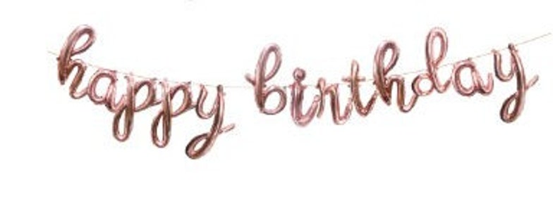 Script Happy Birthday Banner Balloons - Etsy