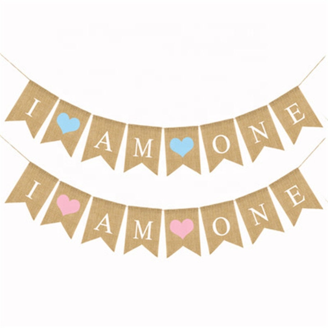 ONE Jute Banner First Birthday Banner Jute Banner High Chair Banner - Etsy