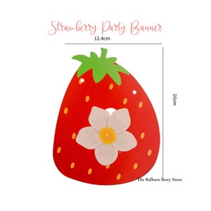 Strawberry Birthday Banner Red Party Banner Strawberry Themed Banner - Etsy