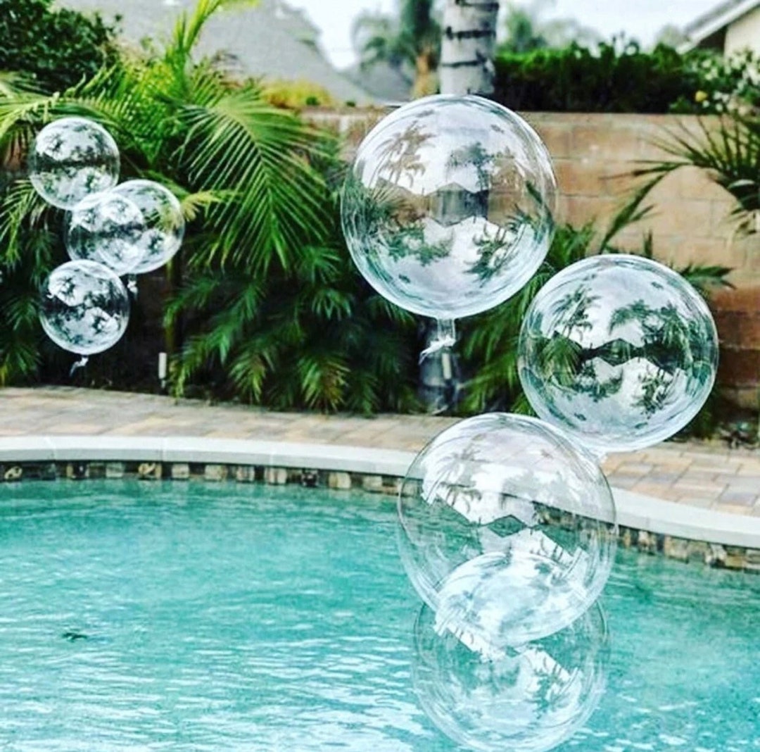 Clear Bubble Balloons, Transparent Vinyl Round Balloons (5,9,24,34 Inch ...