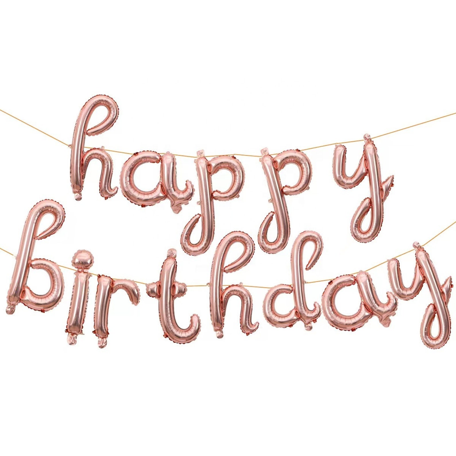 Script Happy Birthday Banner Balloons - Etsy
