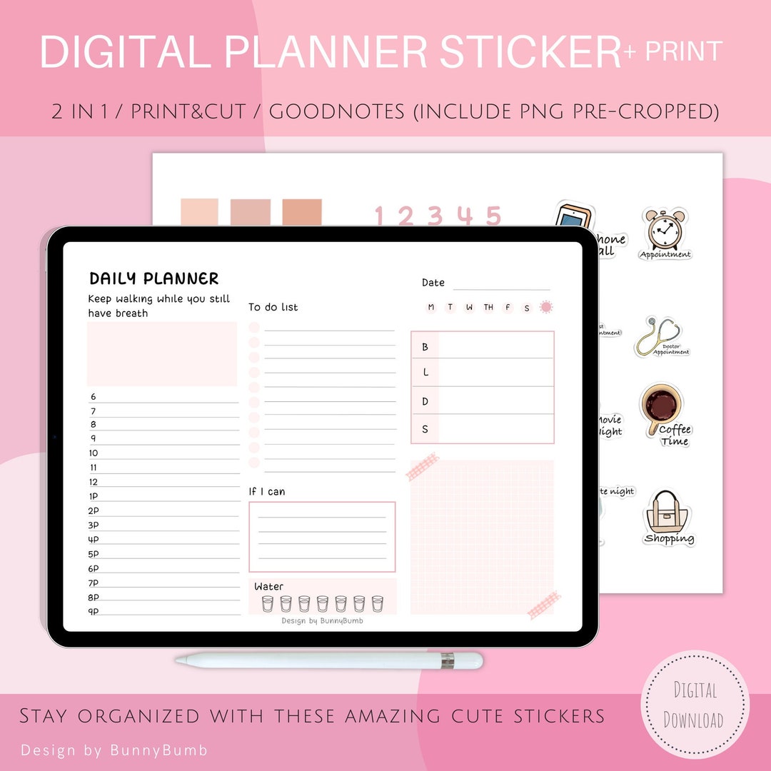 Digital Planner With Routine Pictures/include Pngs Pre-cropped ...