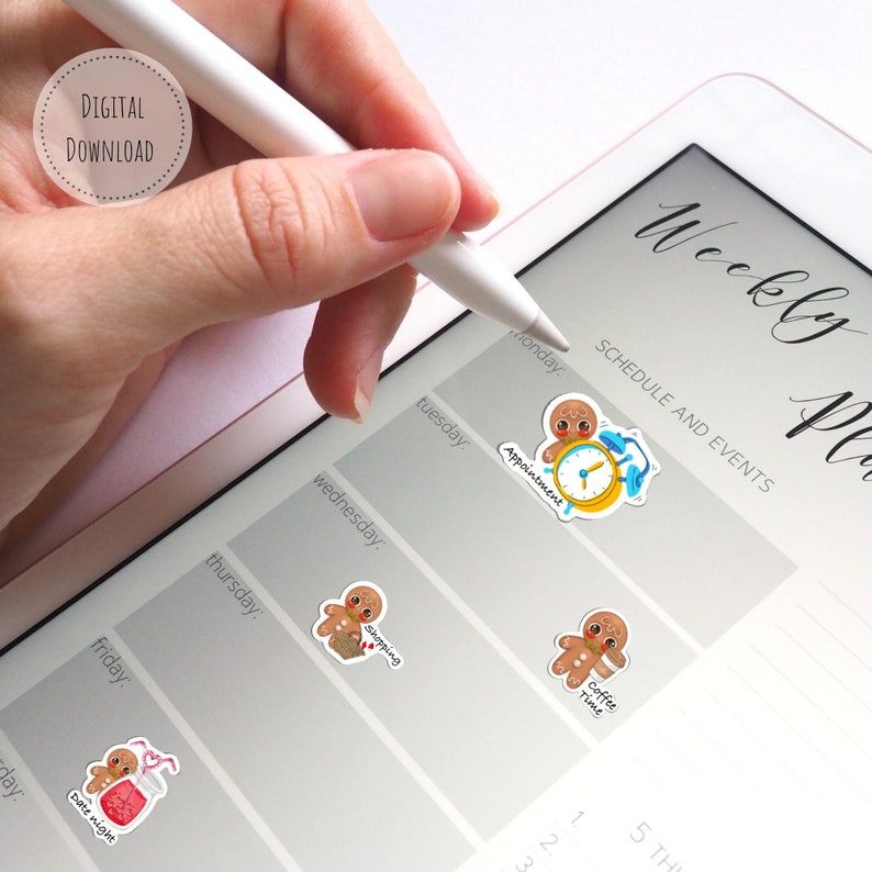 Cute Stickers / Daily Routine Digital Planner & Printable Stickers ...