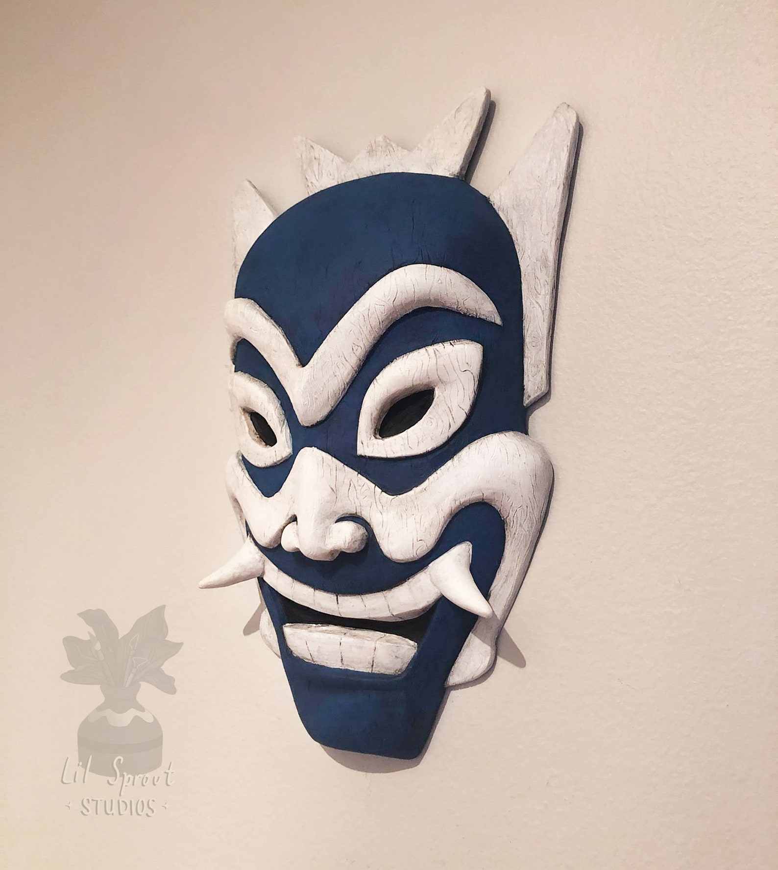 Blue Spirit Display Mask ATLA Inspired Art | Etsy