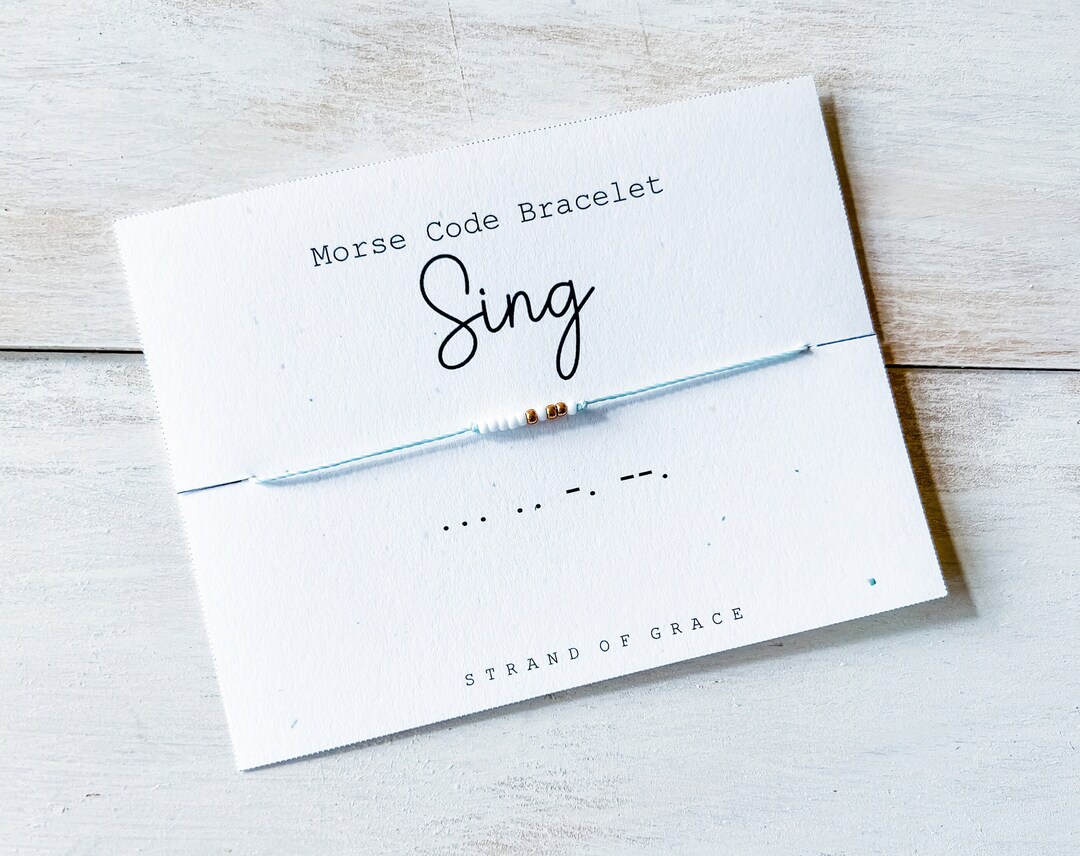 Sing Custom Morse Code Bracelet - Choir Jewelry Gift - Custom Sing ...