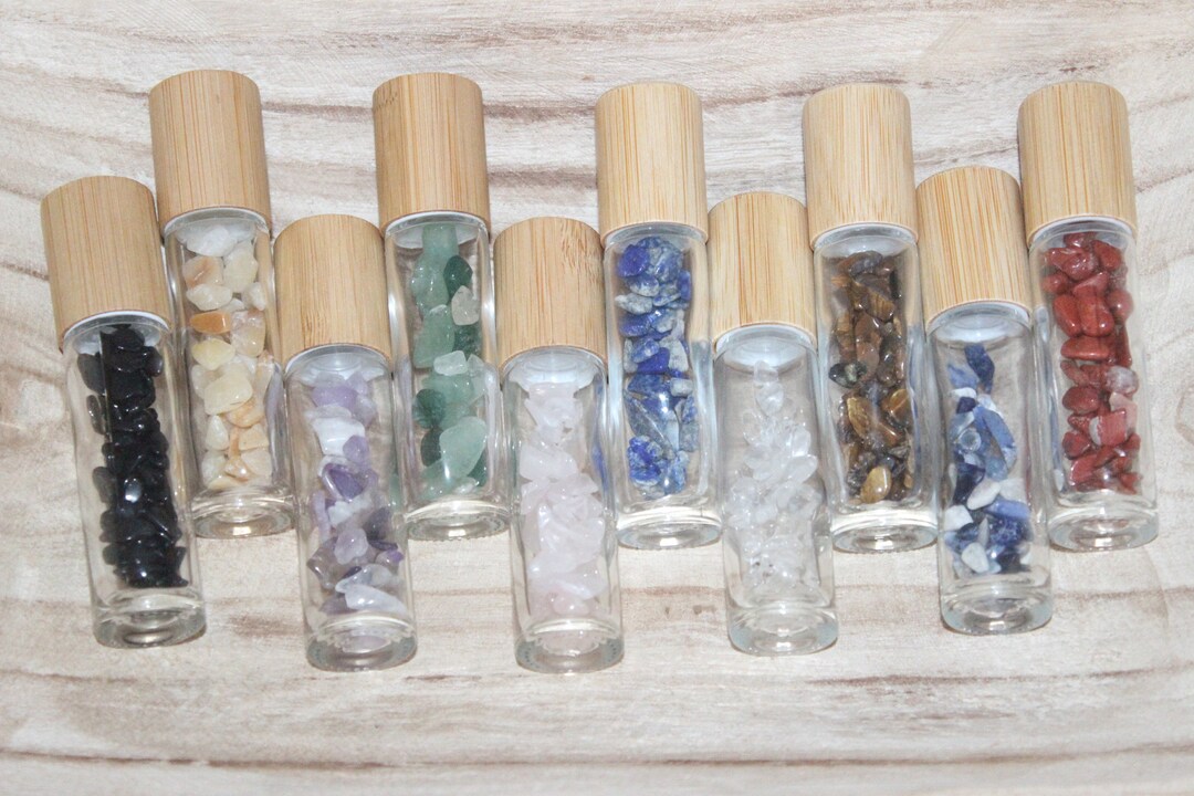 Crystal Gemstone Roller Set// Gemstone Chips Roller Set - Etsy