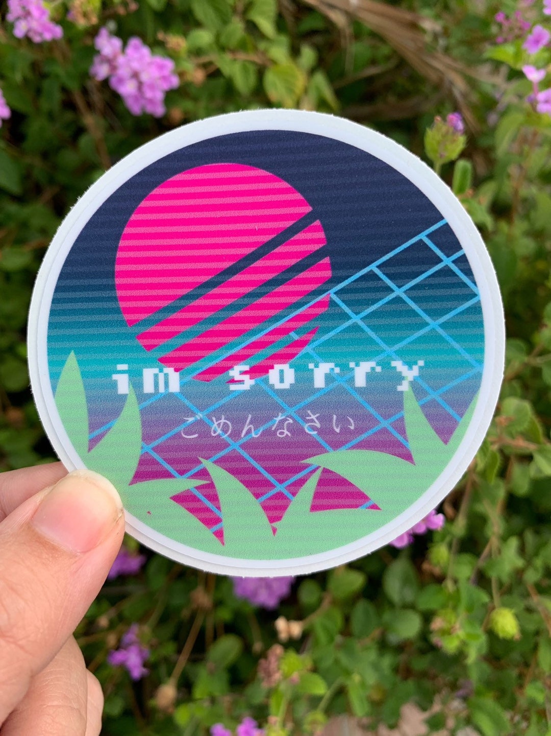Vaporwave I'm Sorry Weatherproof Vinyl Sticker - Etsy