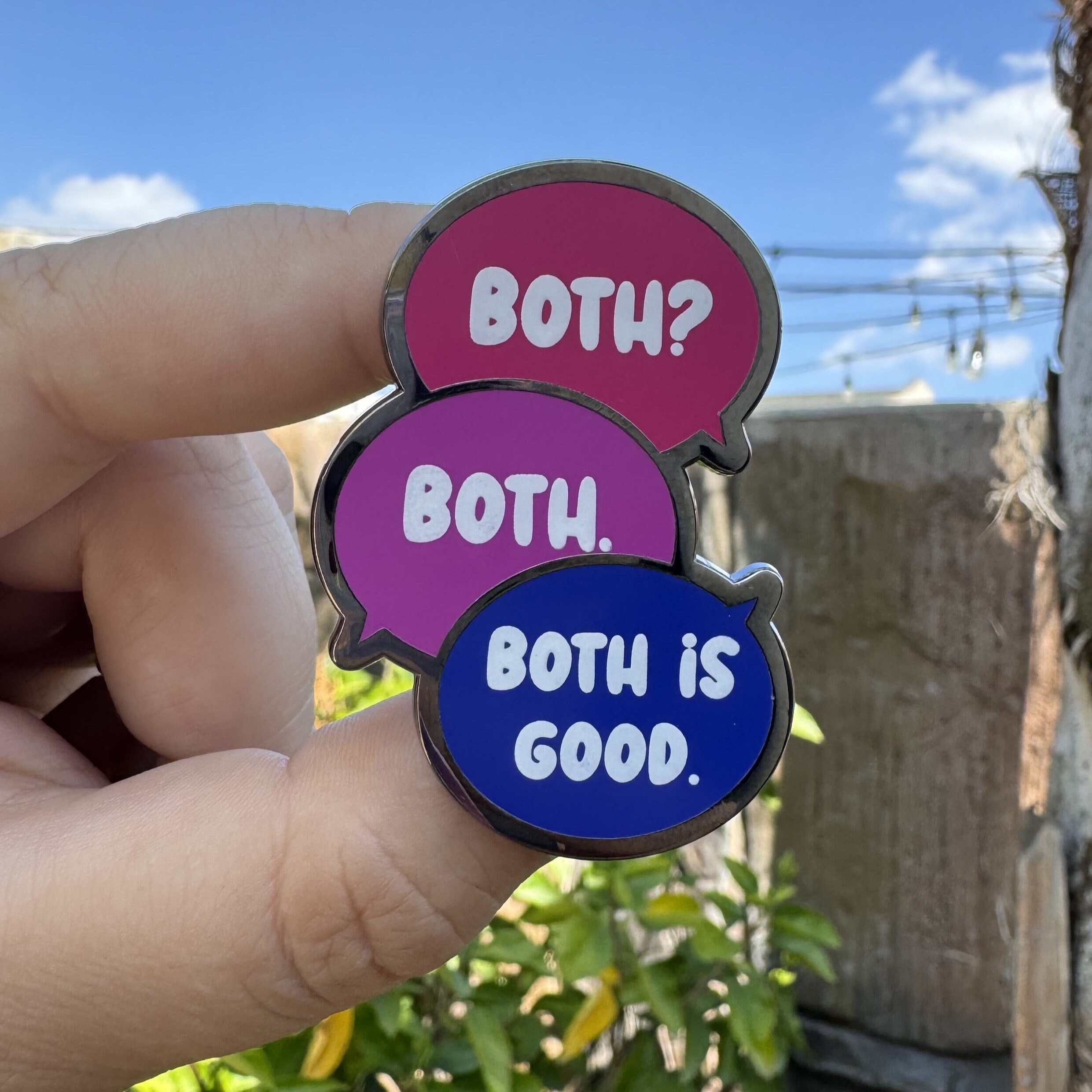 Both Both. Both is Good Bisexual Pride Enamel Pin - Etsy