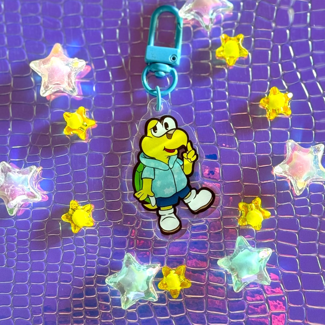 Paper Pals | Paper Mario Inspired Keychain | Cowardly Koopa - Etsy