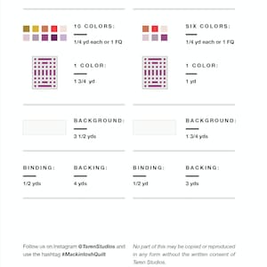 Mackintosh Quilt Pattern - PDF Digital Download - by Taren Studios - Etsy