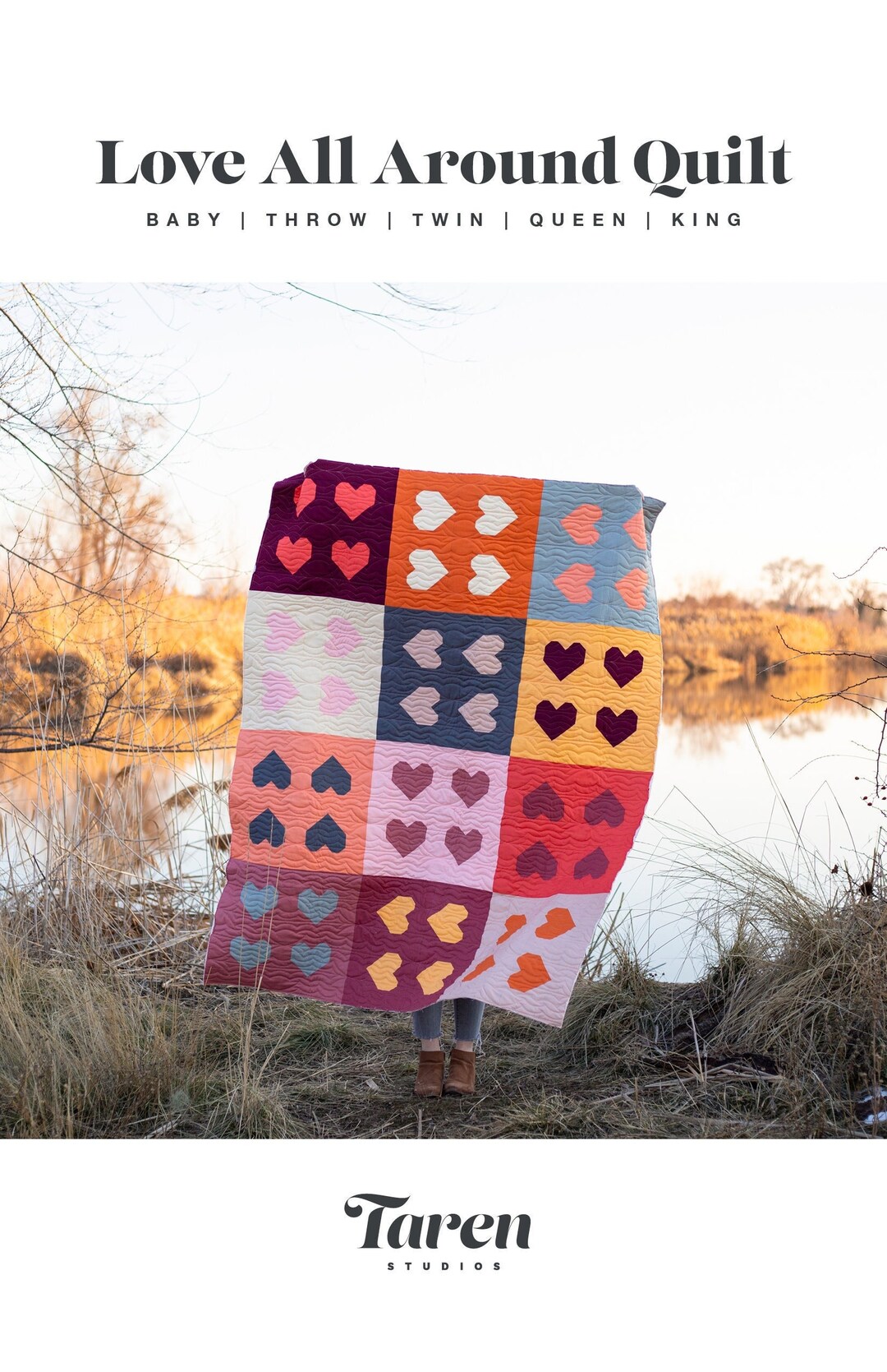 Love All Around Quilt Pattern - PDF Digital Download - by Taren Studios ...
