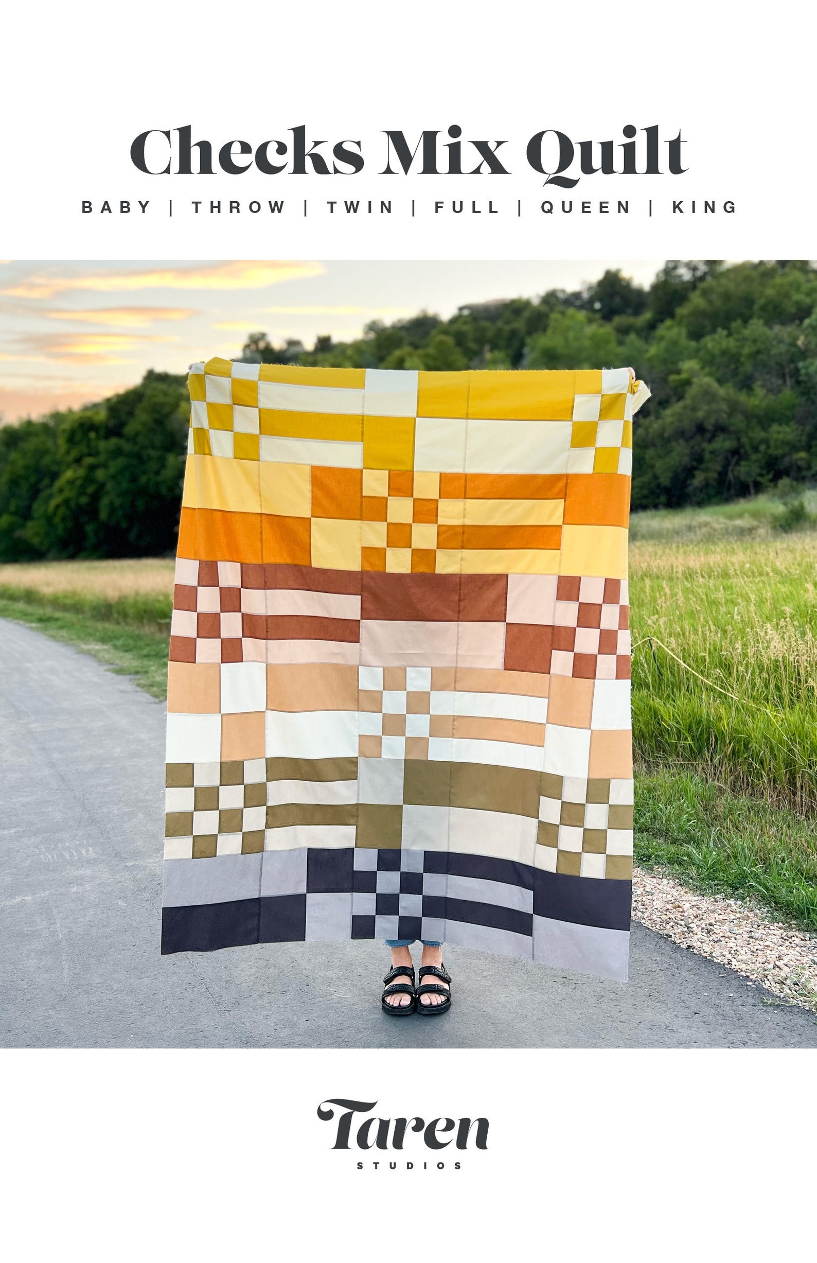 Checks Mix Quilt Pattern - PDF Digital Download - by Taren Studios - Etsy