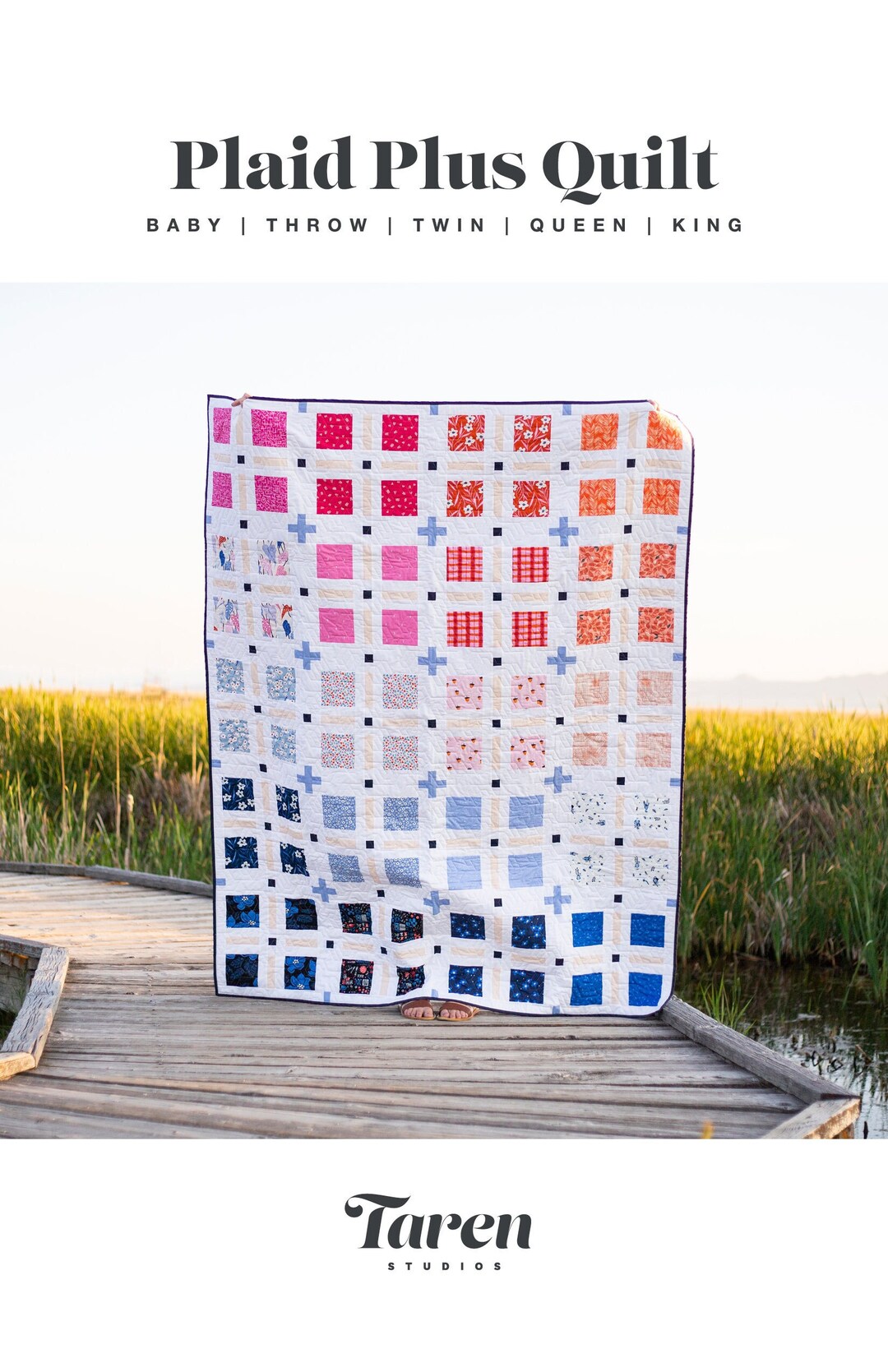 Plaid Plus Pattern - PDF Digital Download - by Taren Studios - Etsy