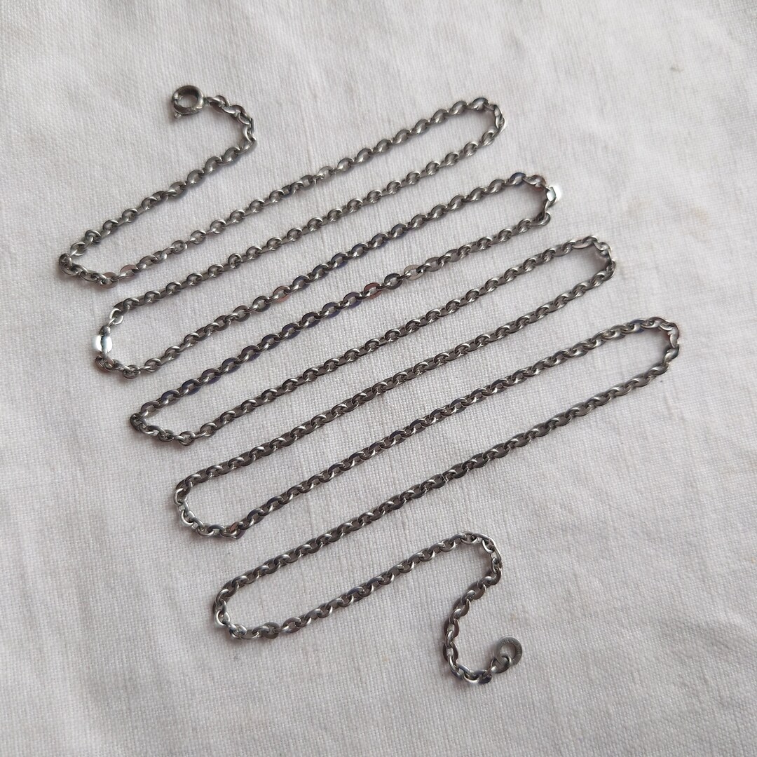 835 Silver Chain With Convict Link - Etsy