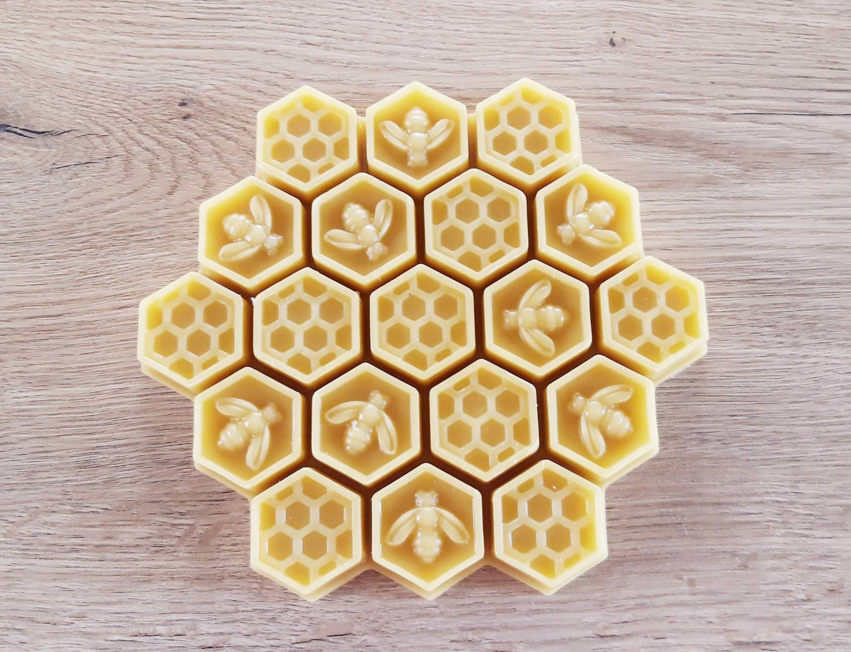 Pure Triple Filtered Beeswax Melt Block, Honey Bee and Honey Comb ...