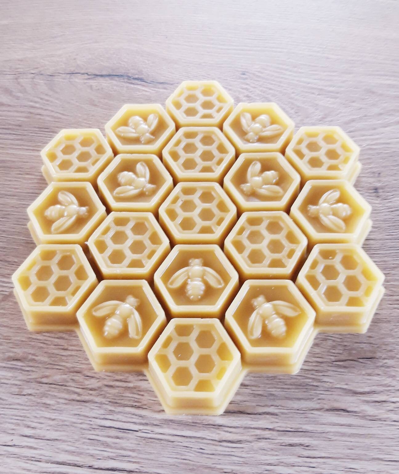 Pure Triple Filtered Beeswax Melt Block, Honey Bee and Honey Comb ...