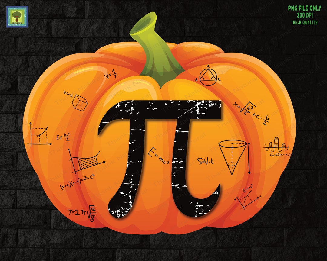 2 File Version, Funny Pumpkin Pi Math Png, Sublimation Design, Digital ...
