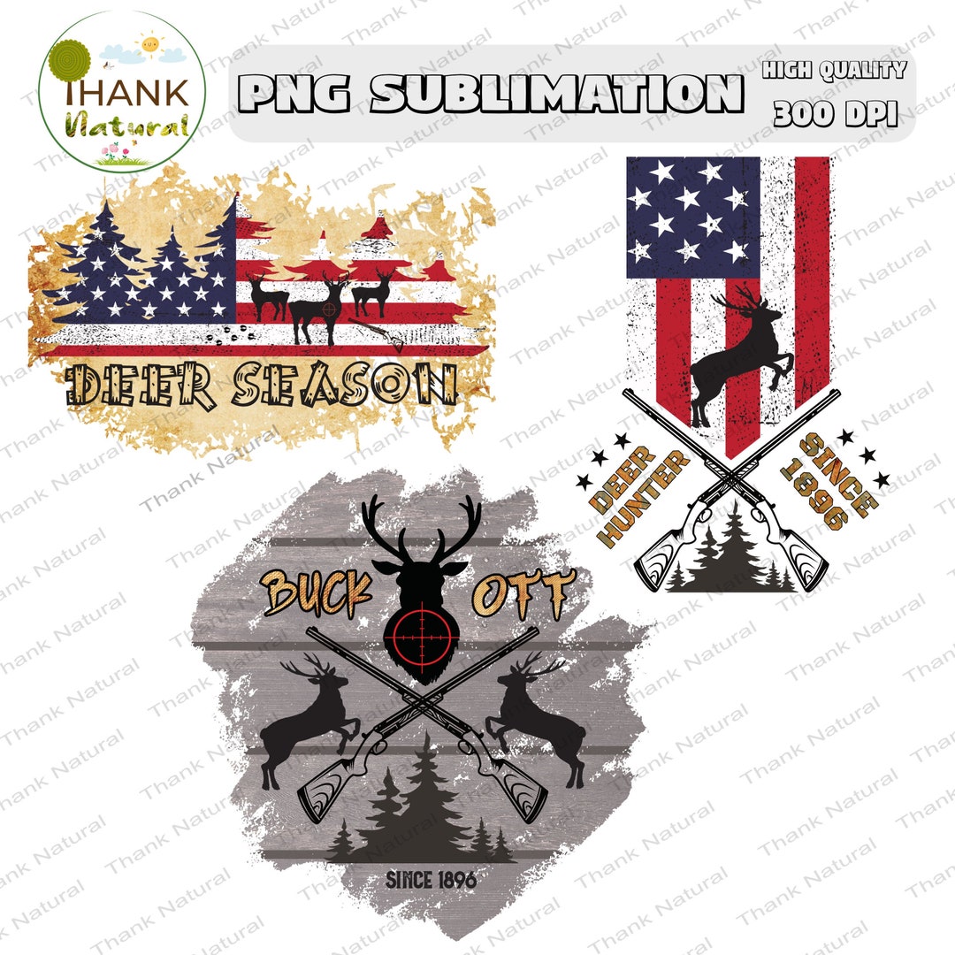 Deer Hunting Bundle Sublimation Clipart Instant Download Sublimation ...