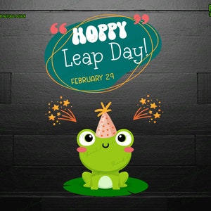 Funny Frog Lover Hoppy Leap Day February 29 PNG, Sublimation Design ...