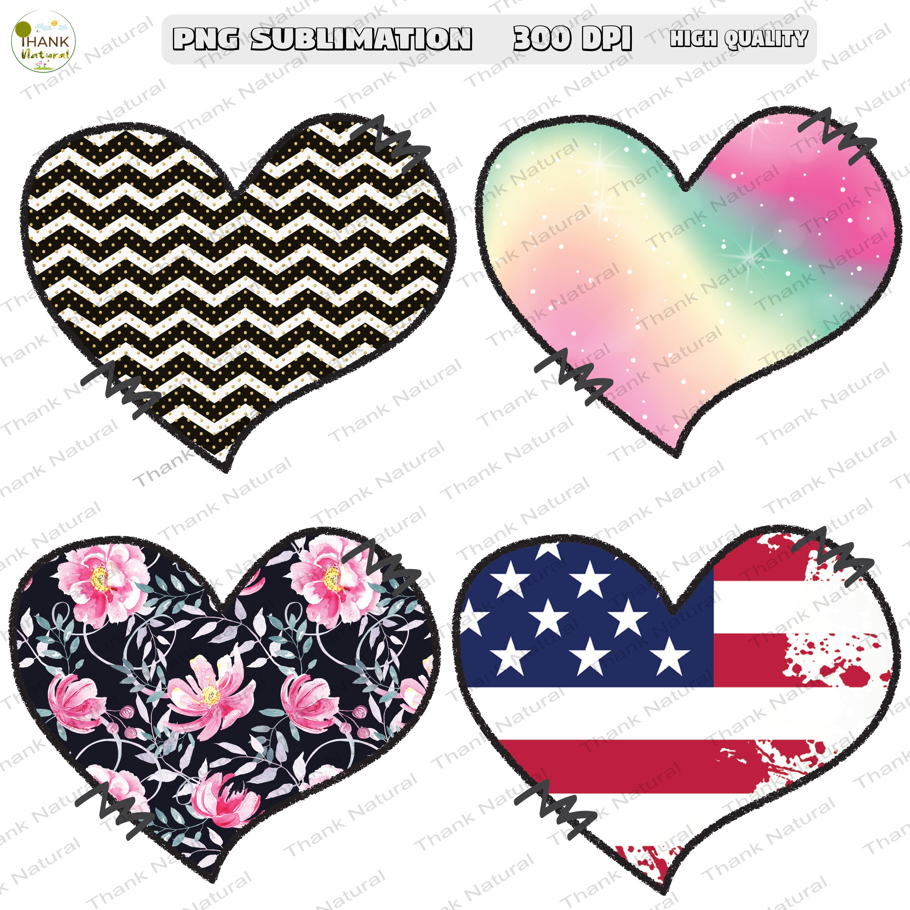HEART 28 Bundle Sublimation Designs Download, PNG File Clip Art Hand ...