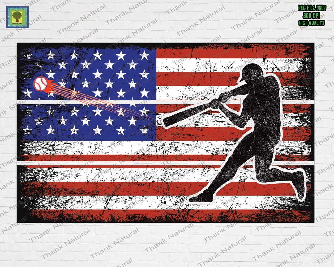 Distressed American Flag Baseball, Softball, Sublimation Designs, 2 ...