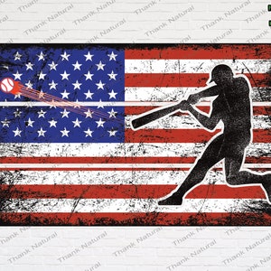 Distressed American Flag Baseball, Softball, Sublimation Designs, 2 ...