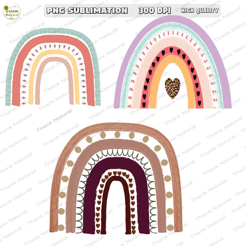 9 Bundle Rainbow Sublimation Designs Clip Art Png File Baby - Etsy