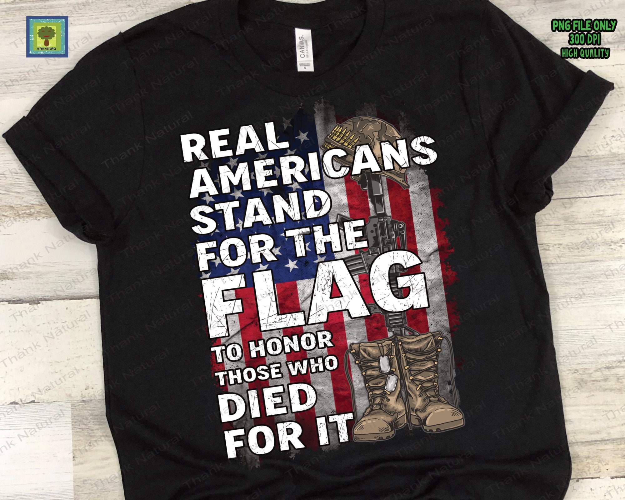 Real Americans Stand for the Flag Png, Sublimation Design, US American ...