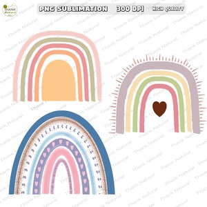 9 Bundle Rainbow Sublimation Designs Clip Art Png File Baby Clipart ...