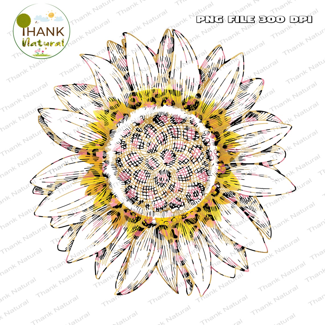 10 Bundle Sunflower PNG Sublimation Designs Download Leopard | Etsy