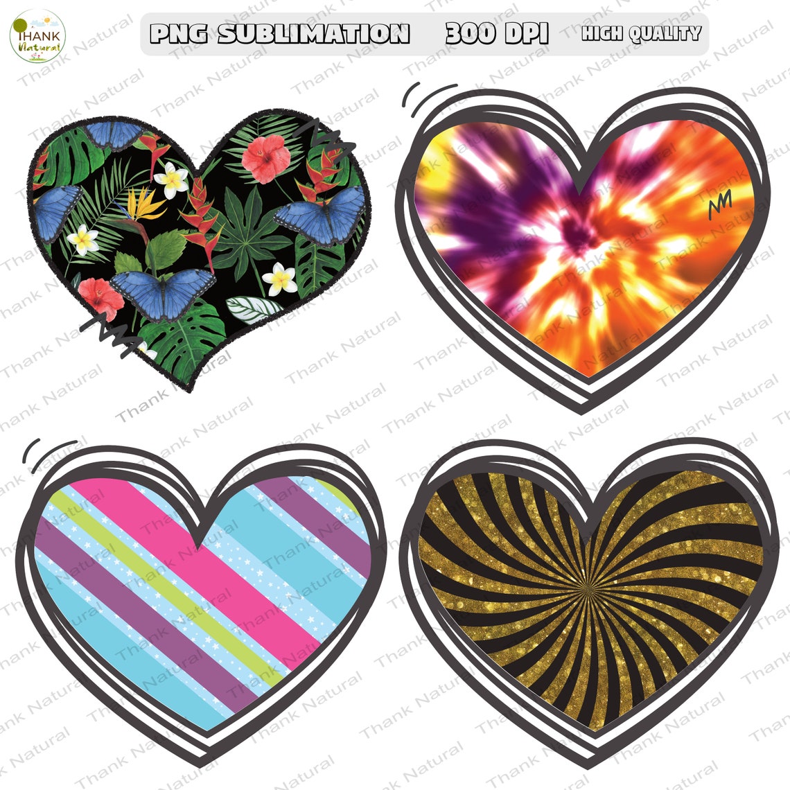 HEART 28 Bundle Sublimation Designs Download PNG File Clip | Etsy