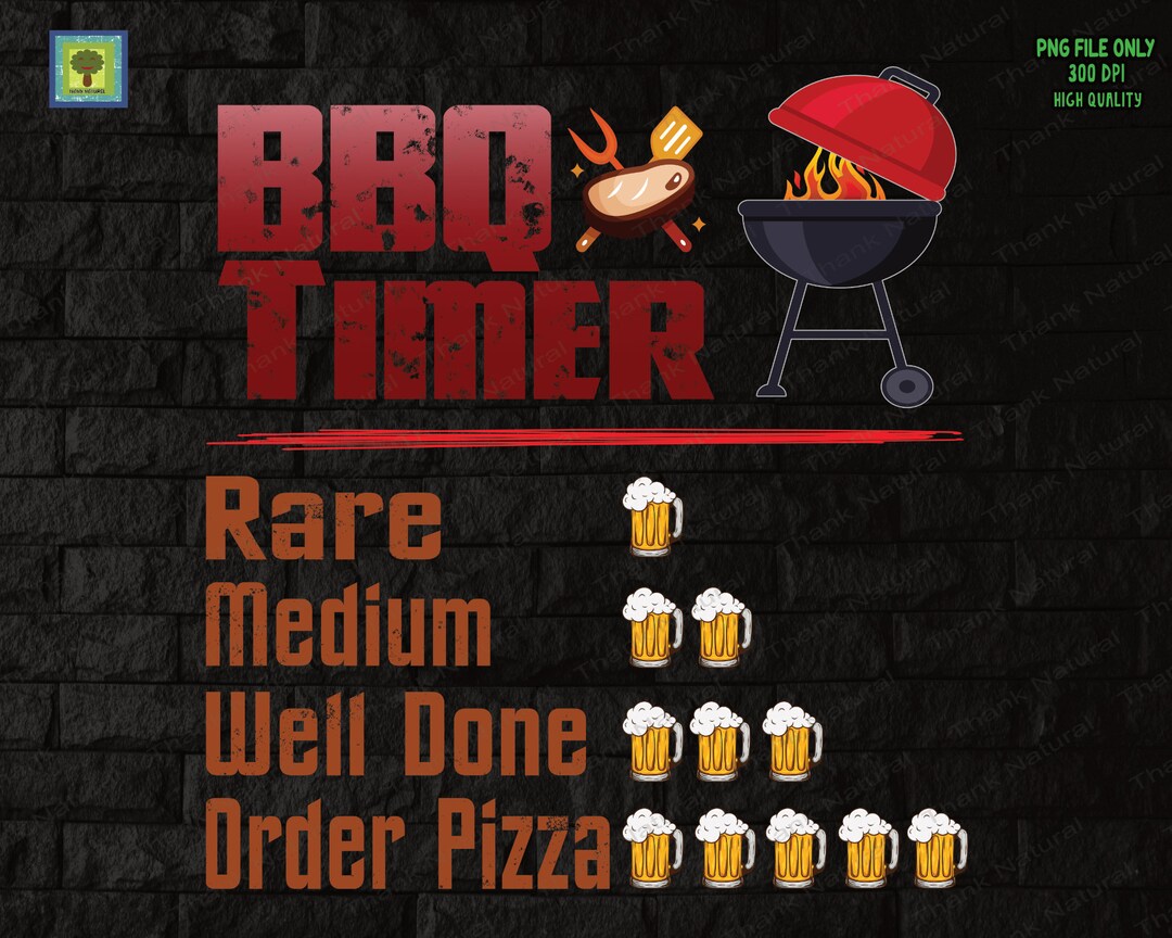 BBQ Timer PNG, Sublimation Design, Grill Master, Funny Grill Saying ...