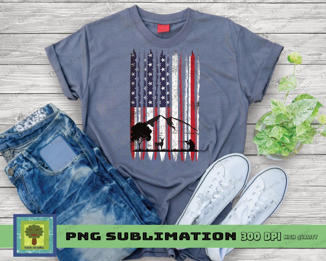 Deer Hunting Sublimation Digital Download USA Flag Deer - Etsy