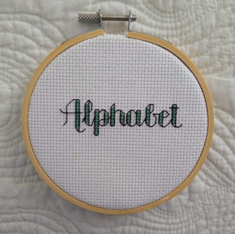 Alphabet Cross Stitch Pattern PDF Modern Cursive Lettering - Etsy UK