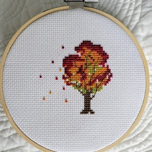 Autumn Tree Cross Stitch Pattern PDF - Etsy