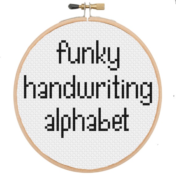 Funky Handwriting Alphabet Cross Stitch Pattern PDF - Etsy