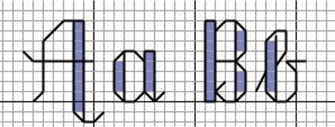 Alphabet Cross Stitch Pattern PDF Modern Cursive Lettering | Etsy