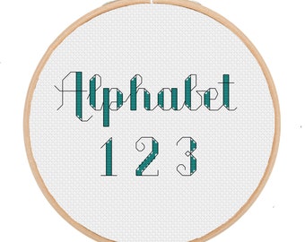 Alphabet Cross Stitch Pattern PDF Modern Cursive Lettering | Etsy