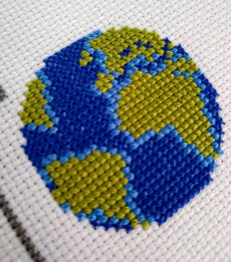Earth Cross Stitch Pattern PDF Could You Reuse That | Etsy